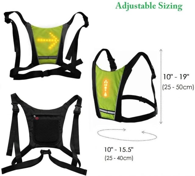 LED Luminous Safety Signal Vest - powersportco.com
